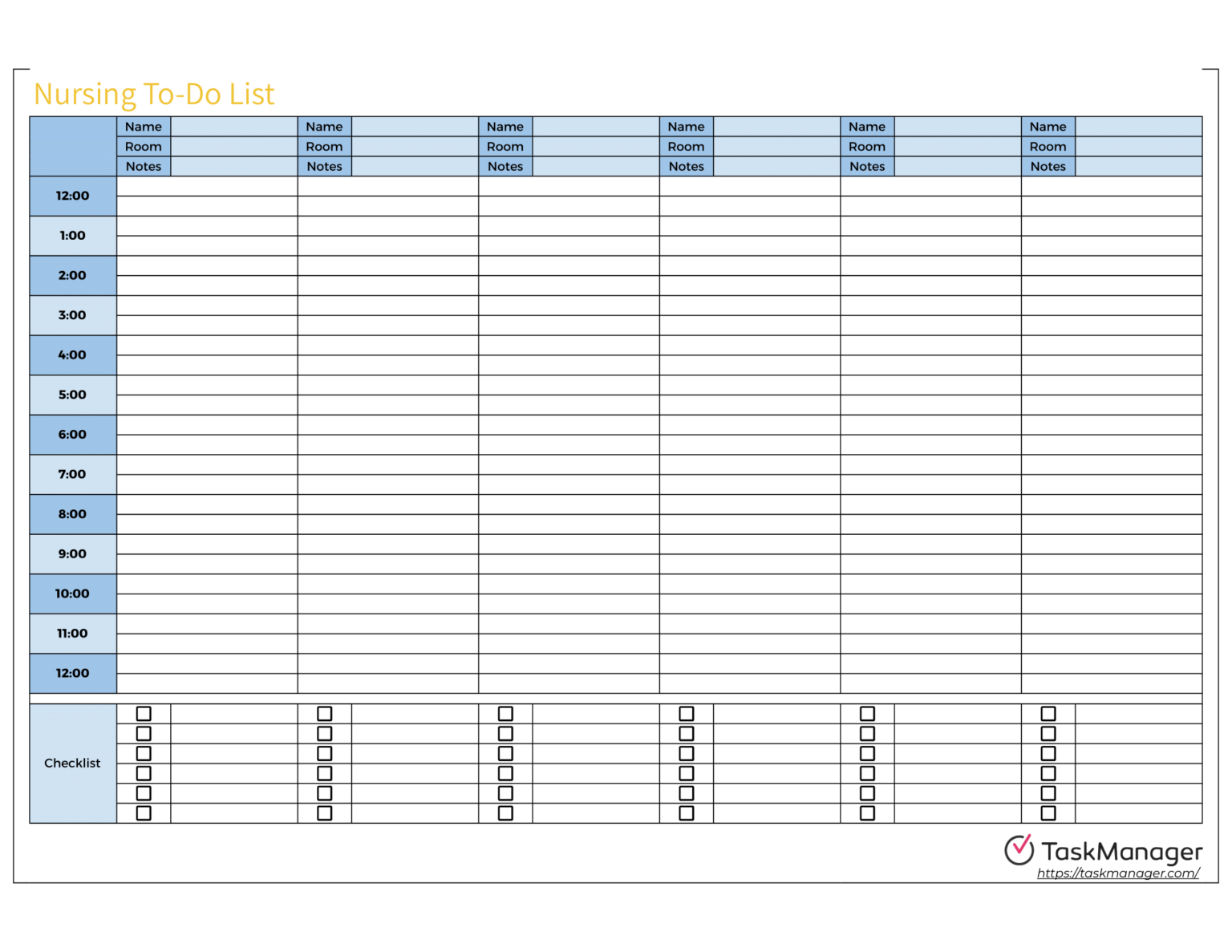Free Nursing To-Do List Template | PDF | Word | Excel
